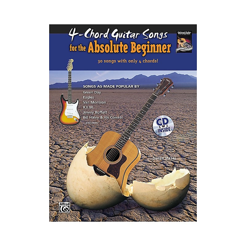Alfred 4-Chord Guitar Songs for the Absolute Beginner Book & | Reverb