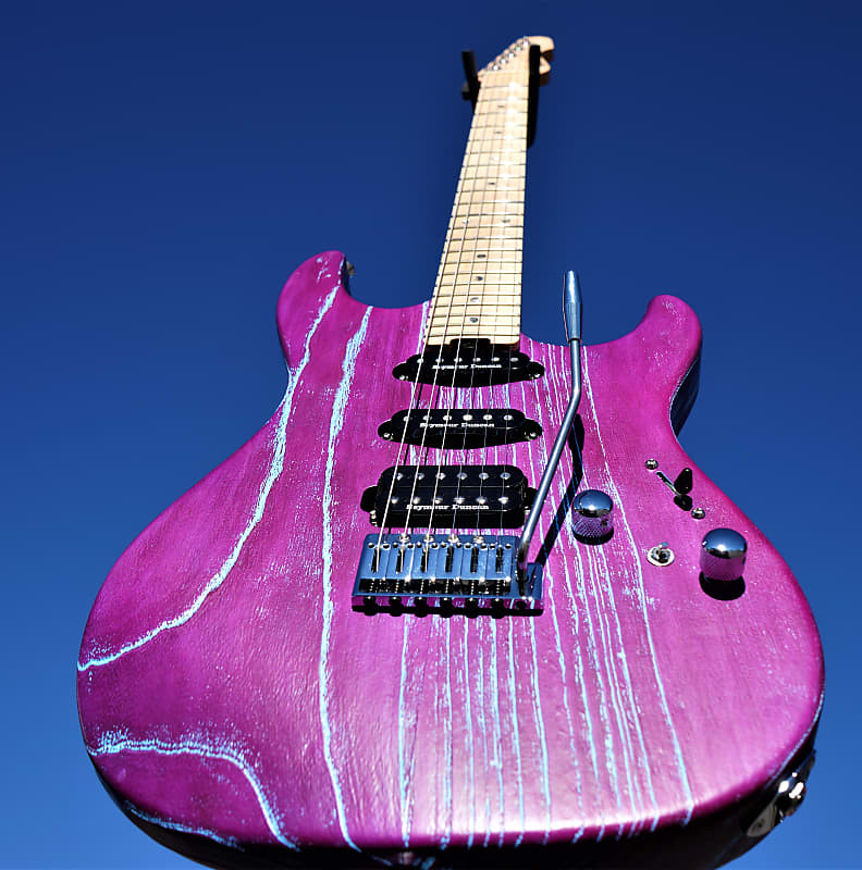 ESP Custom Shop Snapper AS-BR Driftwood Indigo Purple w/Blue | Reverb