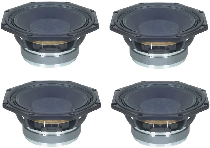 4x B&C 8FMB51 8" Mid-Bass Speaker 500 Watts , 8-Ohms, 67 Hz | Reverb