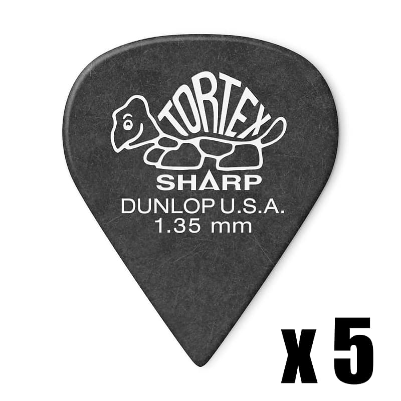 Jim Dunlop Tortex Sharp Picks 1.35mm 5 PACK | Reverb