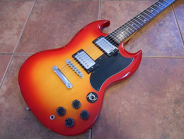 Vintage Samick SG Guitar. Sunburst. 80's. Clean. | Reverb