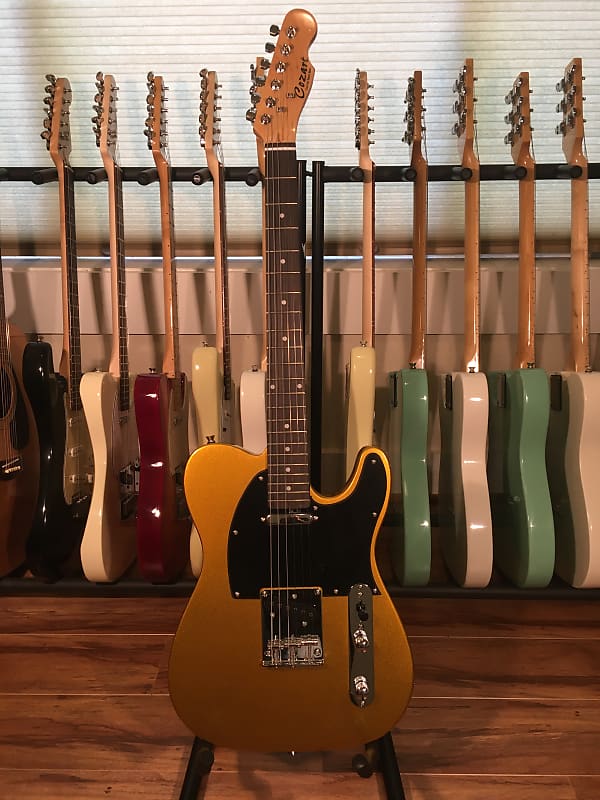 Fender Telecaster Style Gold Metallic Electric Guitar | Reverb