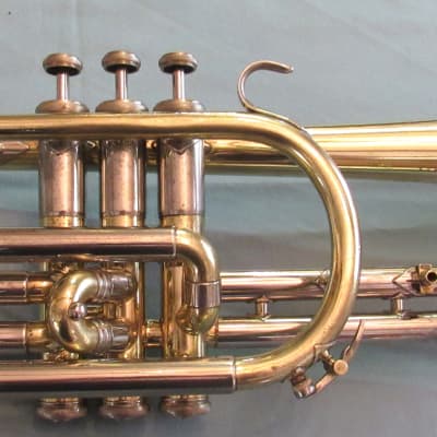 Holton Model 28 1950 Pro Cornet - Delacquered polished brass | Reverb