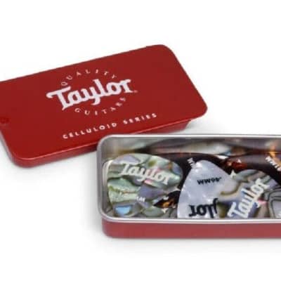 Taylor Classic Pick Tin Celluloid Pick Sampler | Reverb