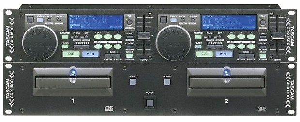 Tascam CD-X1500 Rack Mount Dual CD Player for DJ | Reverb