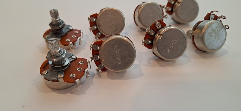 500k audio pots set of 8 audio taper | Reverb