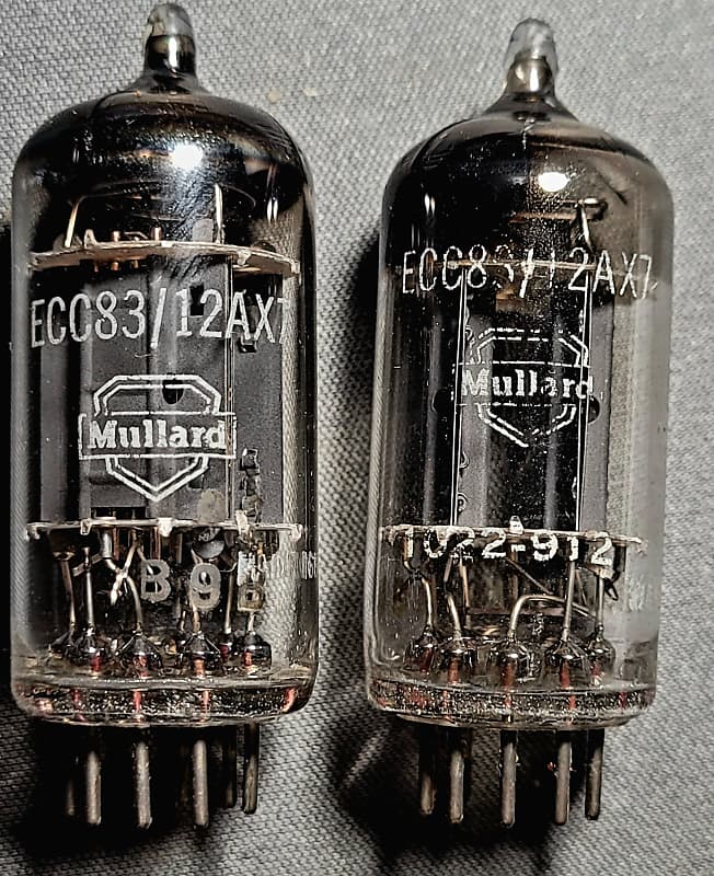 Mullard 2- long plate 12AX7 1958/59 ORIGINAL KILLER GUITAR | Reverb