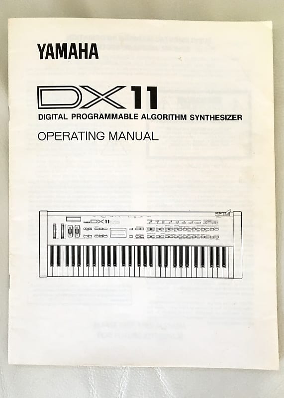 Yamaha DX 11 Manual 1990 | Reverb