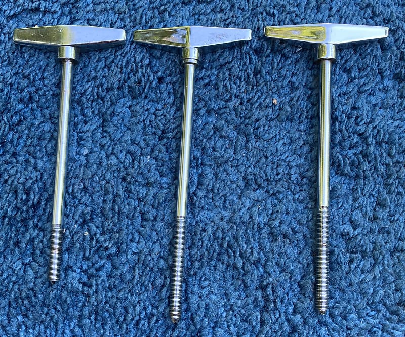 3 T-handles (a.k.a T-rods) for bass drum (Lot #68) | Reverb
