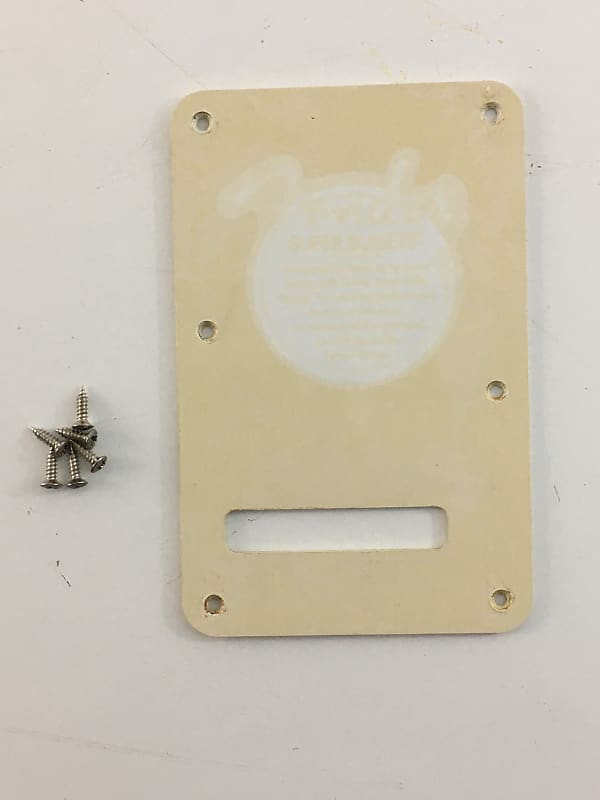 Vintage Fender Strat Lefty Back Plate Naturally Aged White | Reverb