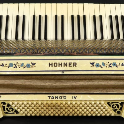 Vintage Hohner Tango IV Piano Accordion Pearl Red w/ Case | Reverb