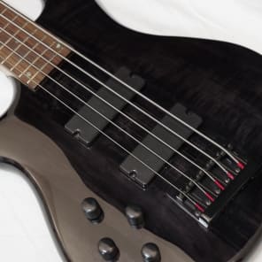 DEAN Edge 5 LEFTY 5-string BASS guitar NEW Trans Black - | Reverb