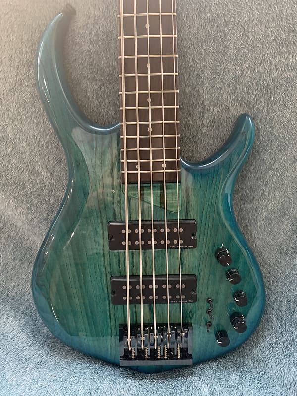 Sire Marcus Miller M5 5 String Bass Guitar - Transparent Blue | Reverb