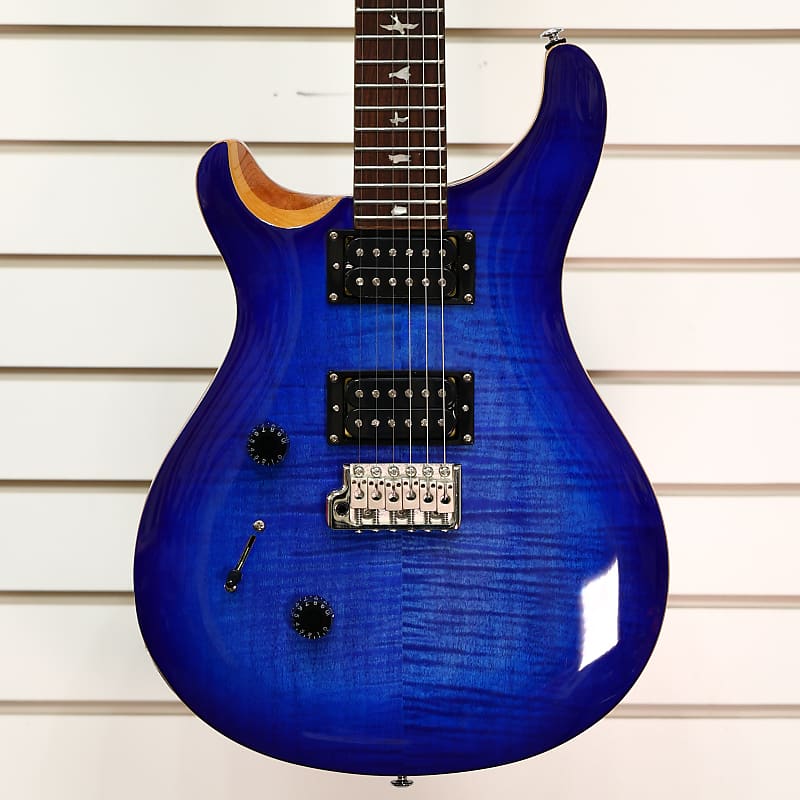 PRS SE Custom 24 Left-Handed 2022 - Faded Blue Burst | Reverb