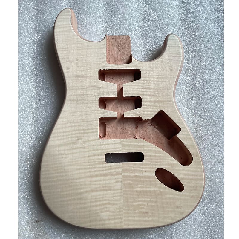 Unfinished Mahogany Wood Strat Style Guitar Body with | Reverb Canada