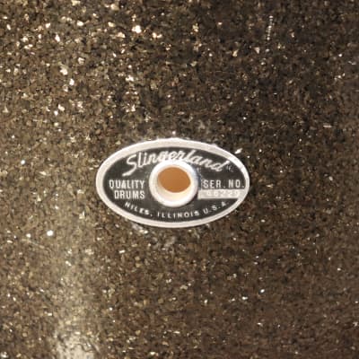 Slingerland 10X14" Rack Tom Drum 3ply Black Sparkle Pearl | Reverb