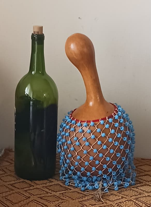 Ghanaian netted gourd rattle (Ewe axatse) | Reverb
