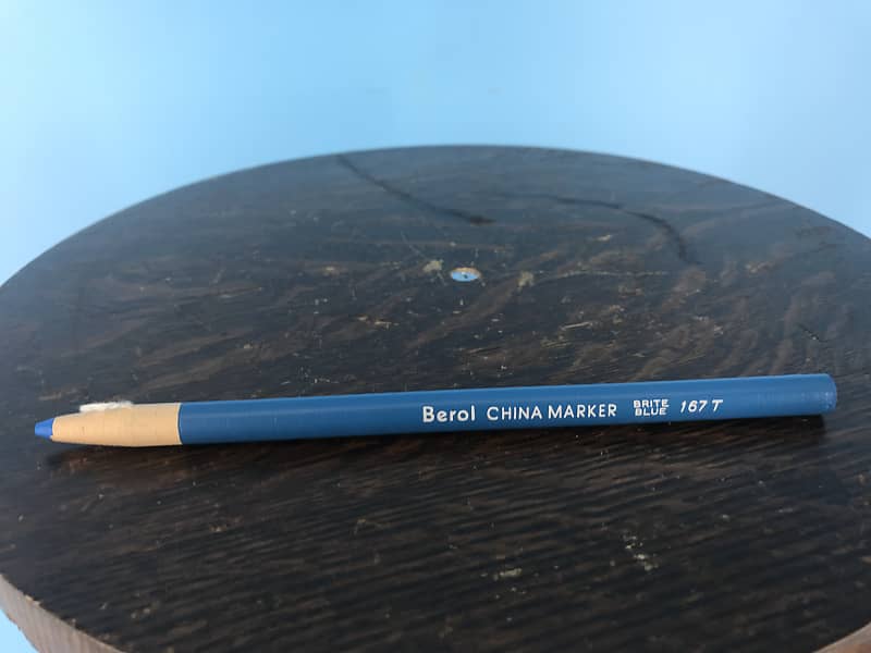 Berol 167T Brite Blue China Markers - Box of 12 | Reverb