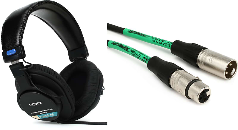 Sony MDR-7506 Closed-Back Professional Headphones Bundle with | Reverb