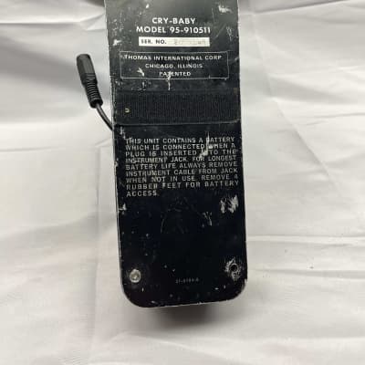 Thomas Organ 95-910511 Cry Baby crybaby Wah Pedal with Stack | Reverb