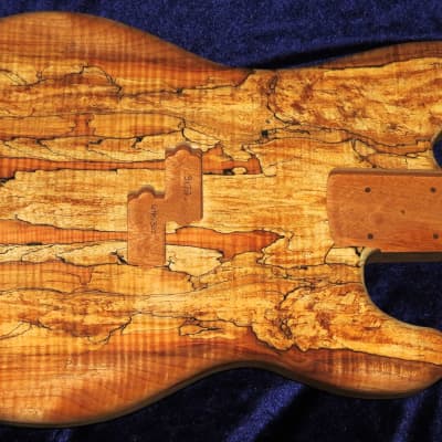 Mahogany / Flamed Spalted Maple Precision P-BASS Style Body | Reverb