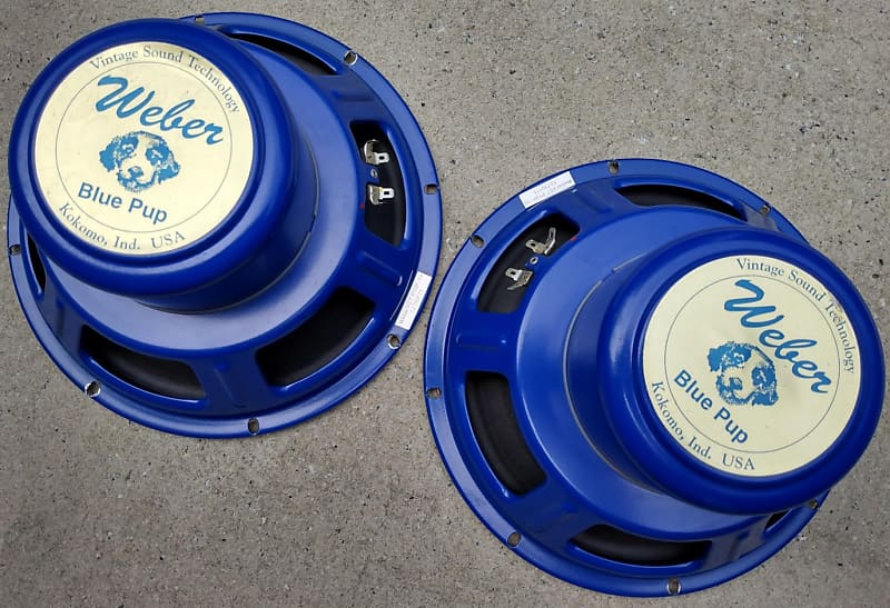 Weber Blue Pup - 10 Inch Alnico Speaker - Matched Pair - 16 | Reverb