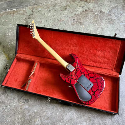 Jackson Charvel Charvette c 1986 - Red crackle original | Reverb