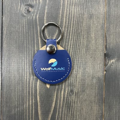 Levy's Double-Sided Leather Key Fob/Pickholder - Blue | Reverb