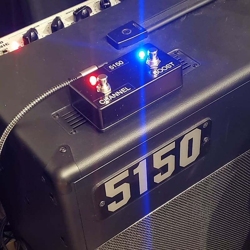 Custom EVH 5150 Iconic 2-Button Red/Blue LED Footswitch 40W | Reverb