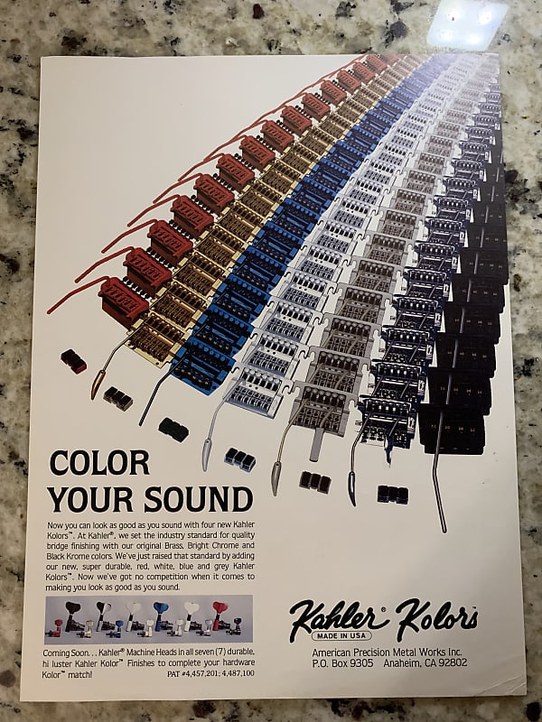 Kahler Kolor Tremolo Flyer Brochure Color 80’s | Reverb
