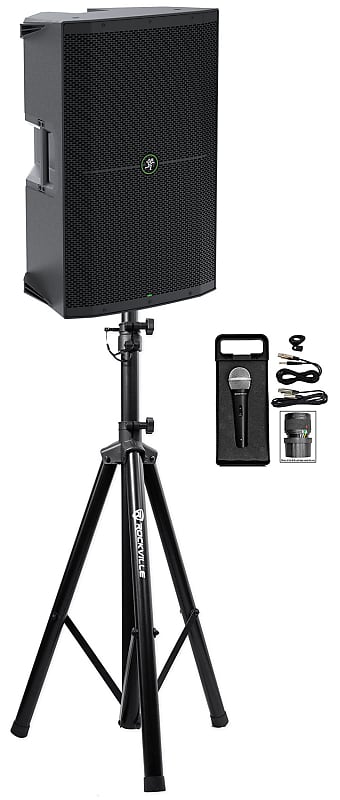 Mackie Thump215 15" 1400 Watt Powered DJ PA Speaker+Tripod | Reverb