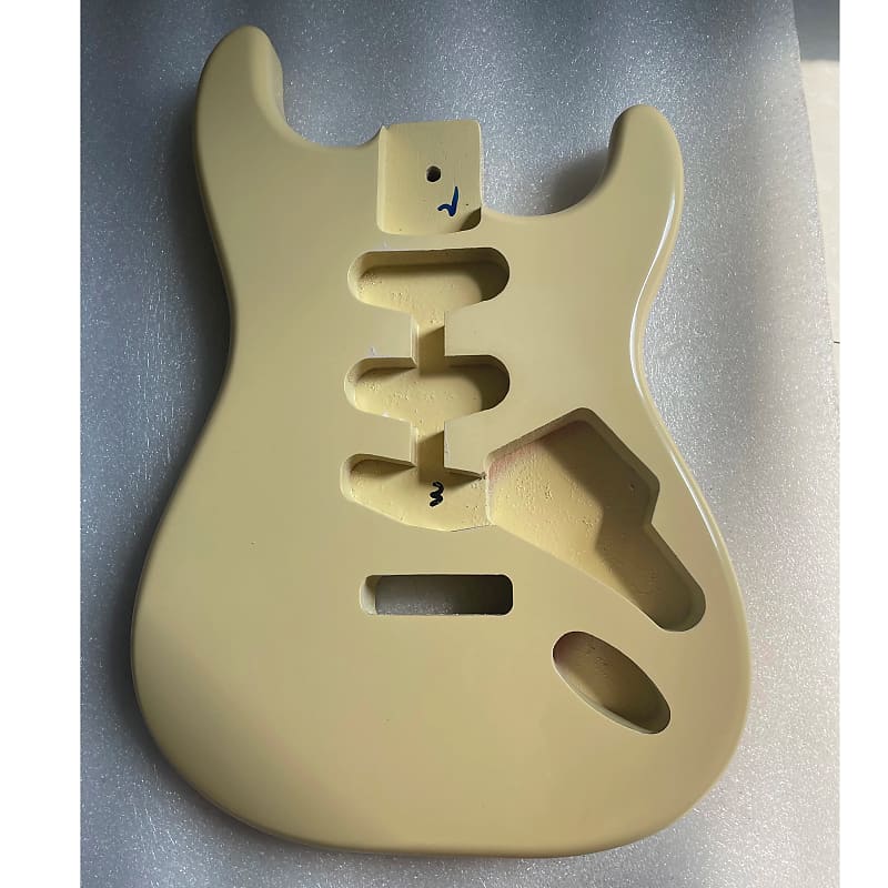 Cream SSS Guitar Stratocaster Strat Style Body | Reverb