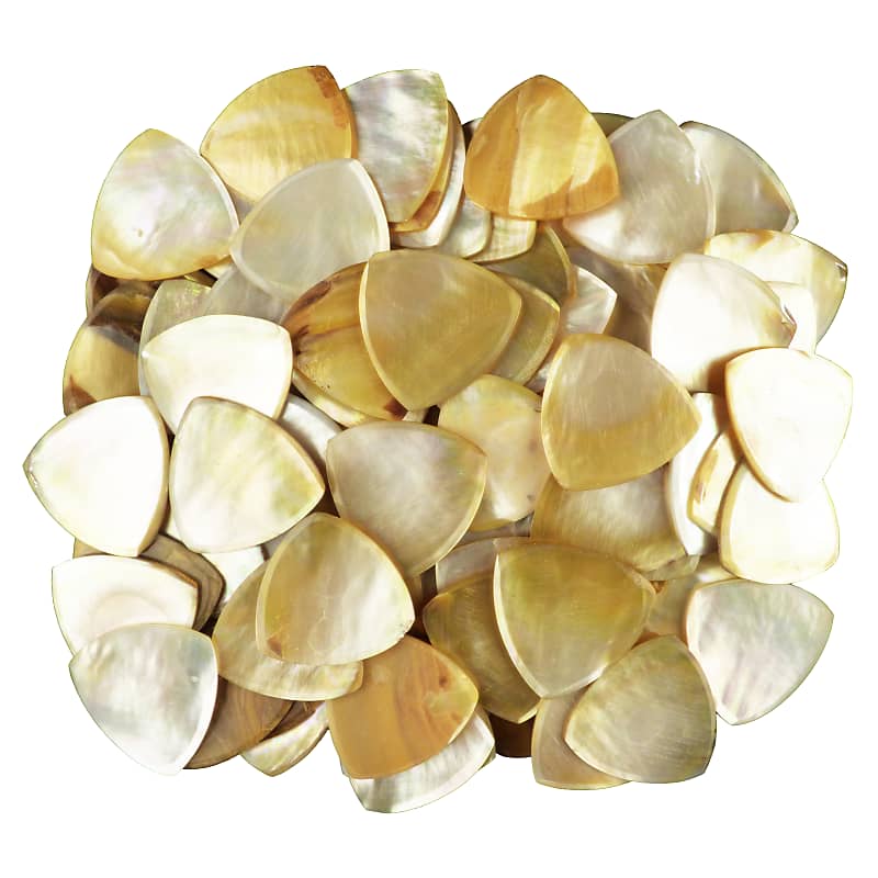 Gold Abalone Shell Guitar Pick - 346 Triangle Shape - | Reverb