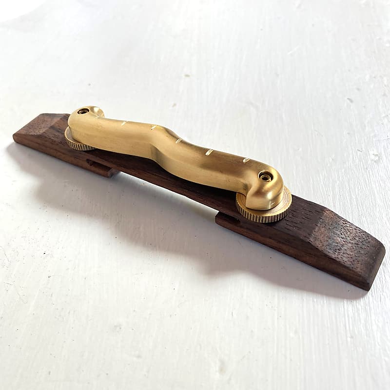 Intonated Raw Brass & Rosewood Low Profile Floating Archtop | Reverb