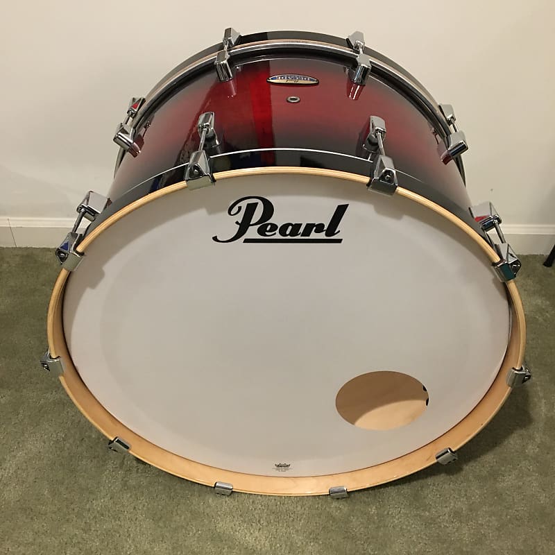 Pearl Decade Maple 24” Bass Drum Gloss deep red burst | Reverb