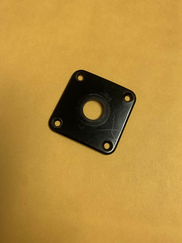 Gibson 1970's Les Paul Black Input Jack Plate | Reverb