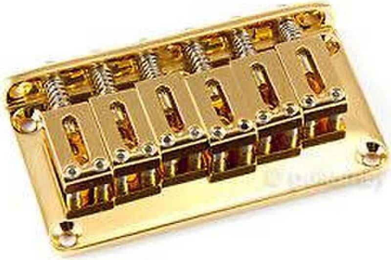 Gotoh Hardtail Bridge W/ Brass Saddles (Gold) | Reverb