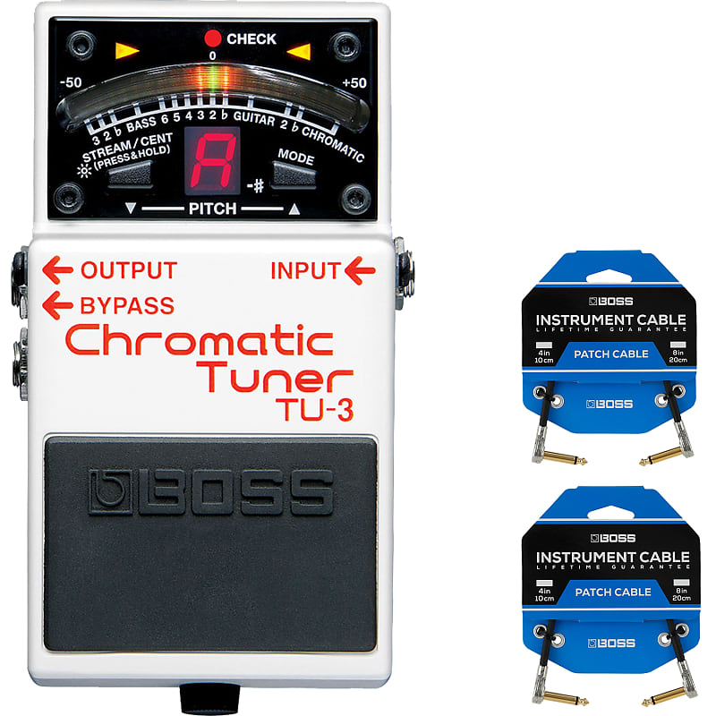 BOSS TU-3 Chromatic Tuner Pedal w/ BOSS BPC-4 Patch Cables | Reverb
