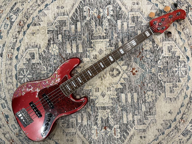 Dhatarattha DEB5 Jazz Bass 5 string - PAISLEY RELIC | Reverb