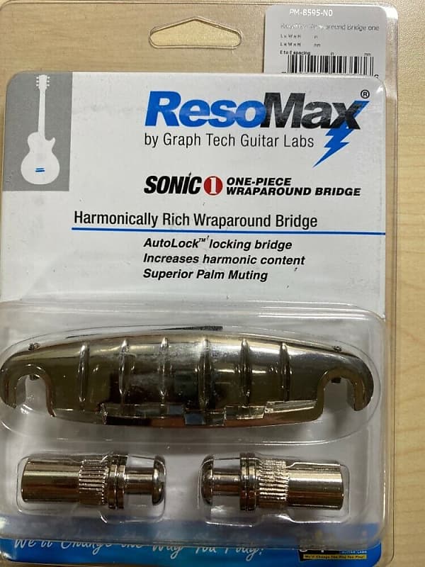 Graph Tech Resomax Sonic 1 One Piece Wraparound Bridge Nickel | Reverb