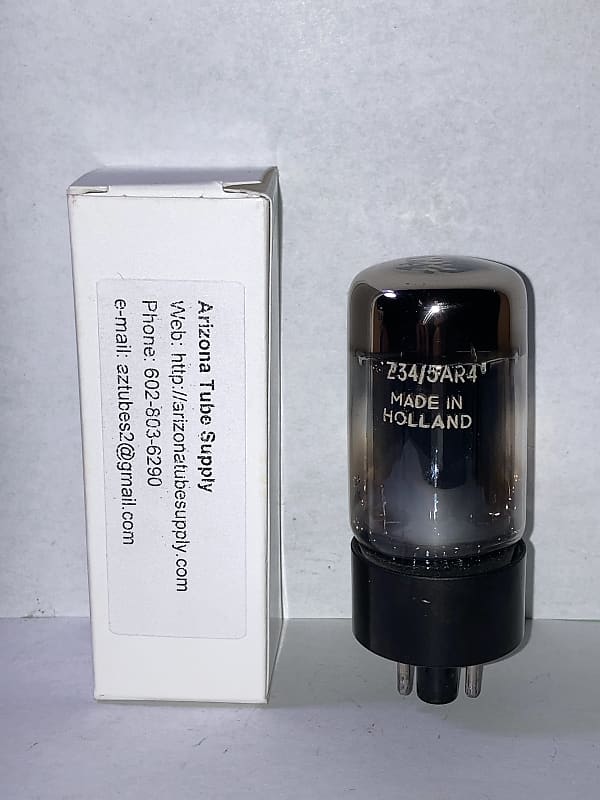 1958 Amperex Holland GZ34 5AR4 Bugle Boy Rectifier Tube, NOS | Reverb