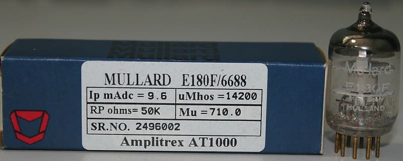 E180F 6688 Mullard NOS NIB Gold Pins Triple Mica Amplitrex | Reverb