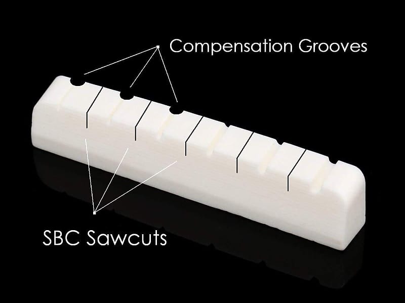 AxeMasters COMPENSATED / SB CONCEPT Slotted Cow Bone Nut | Reverb