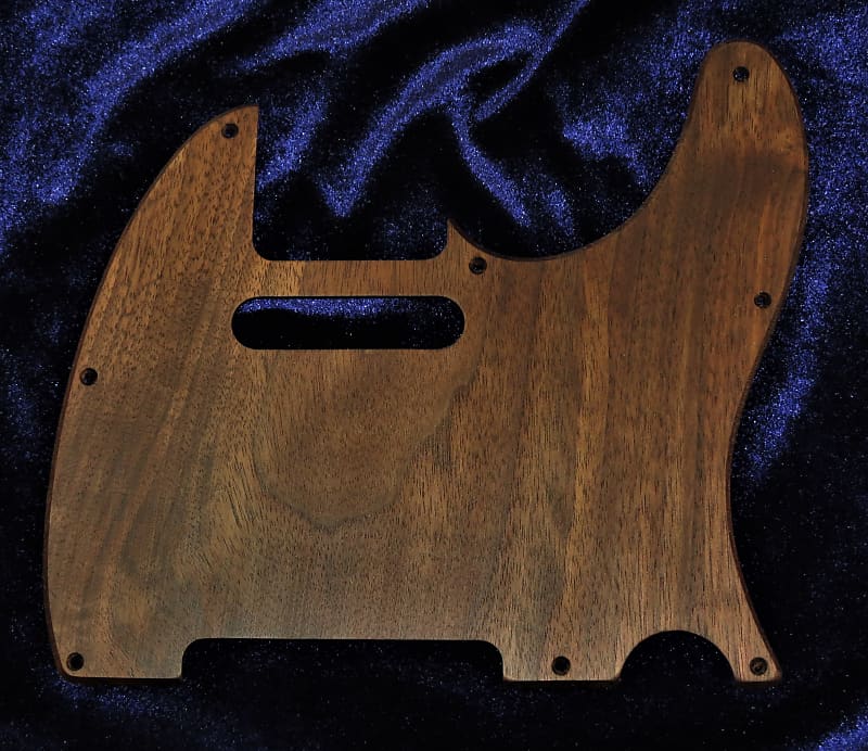 Black Walnut Telecaster Style Solid Wood Pickguard Standard | Reverb