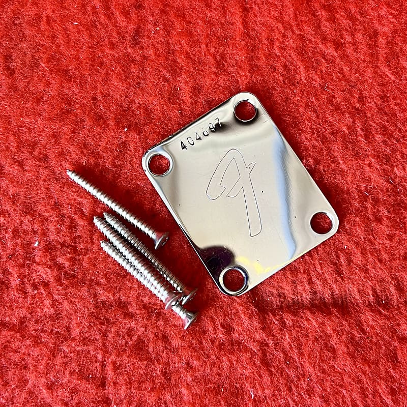 Fender Telecaster neck plate 1972 - Chrome original | Reverb UK