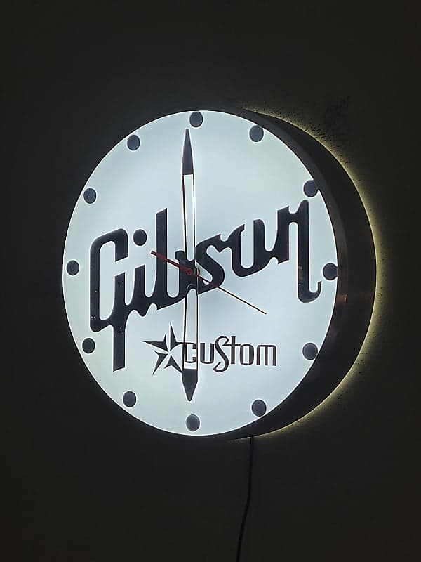 Gibson Custom Shop Dealer Style Light Up Clock Killer Cool | Reverb