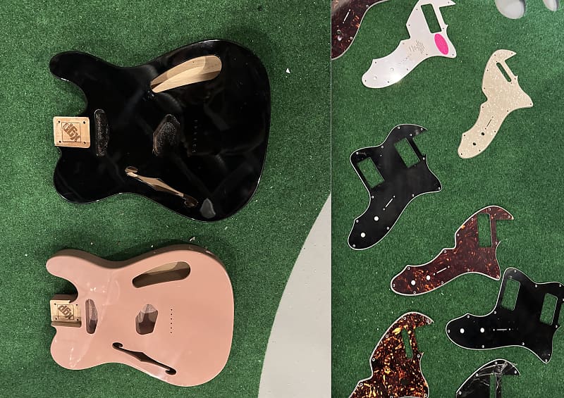 XPG Thinline Telecaster Body and Pickguard Lot 2 bodies, over | Reverb