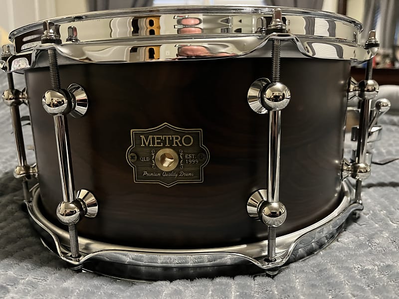 Metro Drums snare drum 6.25x13 Spotted Gum shell with | Reverb