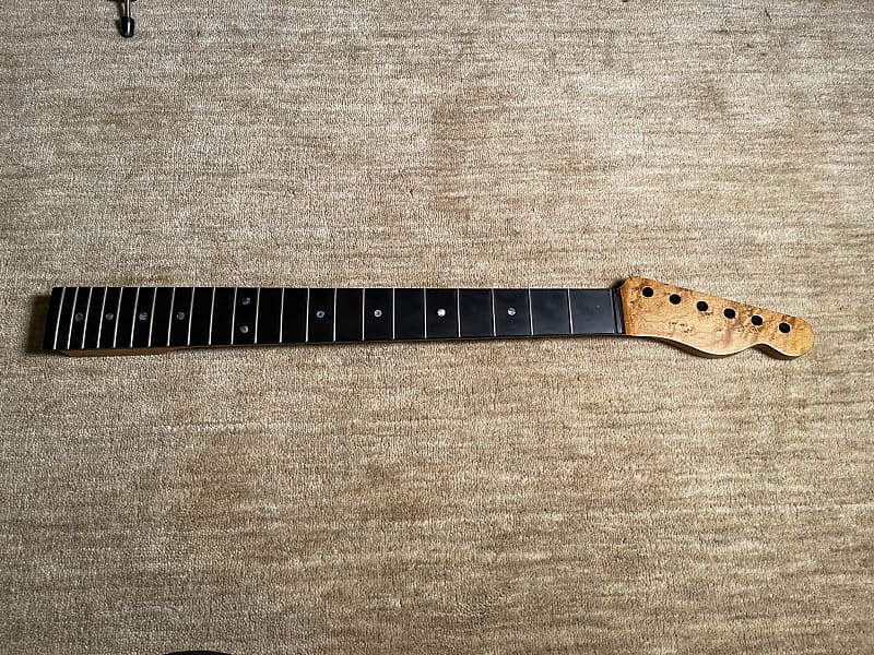 Telecaster neck in a-grade birdseye roasted maple. | Reverb