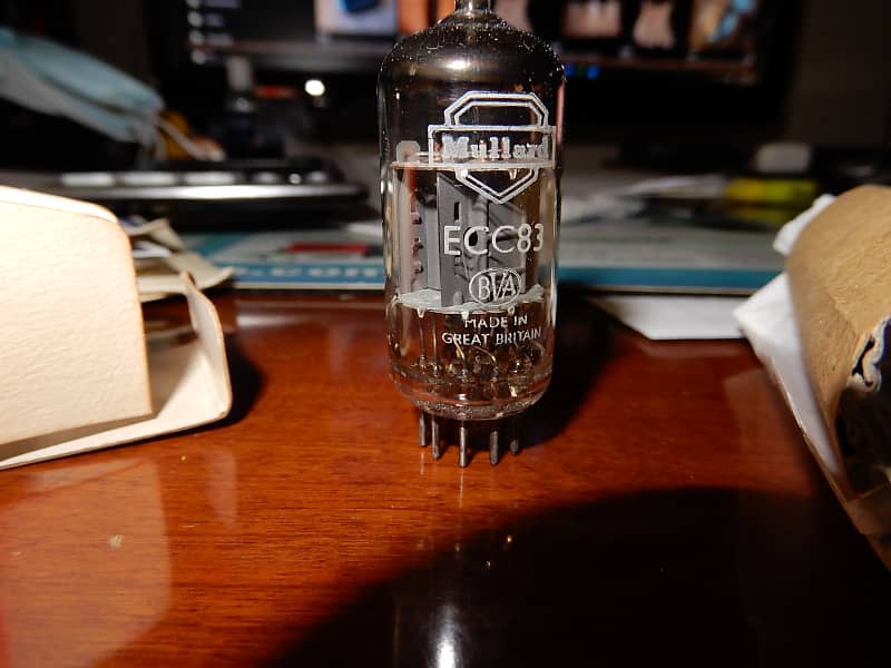 Mullard ECC83 12AX7 TUBES IN ORIGINAL BOX. Ring Getter Brand | Reverb